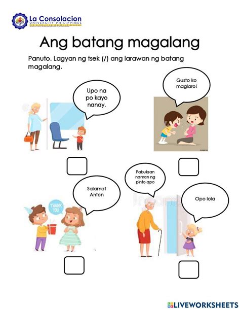Ang Batang Maga Free Interactive Worksheets 1329109