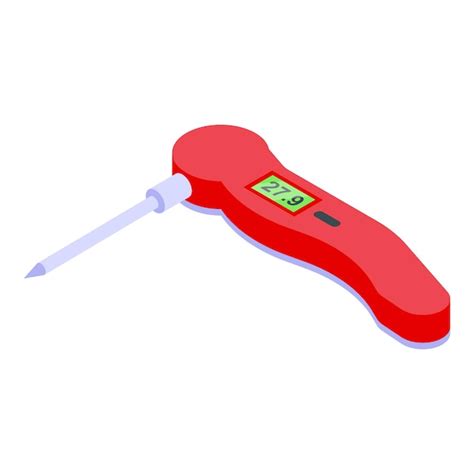 Premium Vector Digital Thermometer Icon Isometric Of Digital