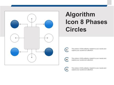 Algorithm Icon 8 Phases Circles Powerpoint Design Template Sample