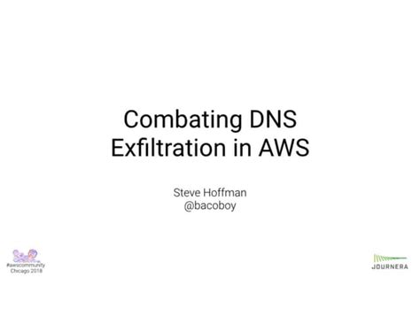 Combating Dns Exfiltration In Aws Aws Midwest Community Day 2018 Ppt