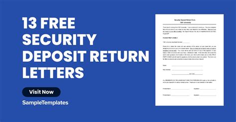 13 Free Security Deposit Return Letter Samples And Templates In Ms Word