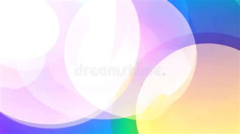 Abstract Animation Of Overlapping Translucent Circles In Soft Pastel Colors The Circles Move
