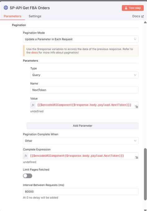Pagination Next Token On Aws Sp Api Not Working Questions N8n Community
