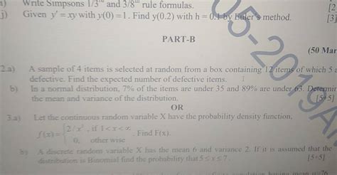 1 Write Simpsons 13it And 38in Rule Formulas J Given Y′xy With Y