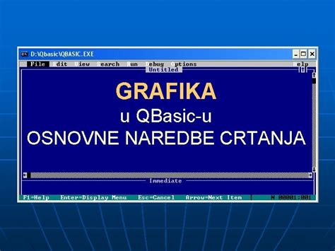 Grafika U Qbasicu Osnovne Naredbe Crtanja Naredbe Za