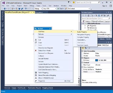 实体框架 模型优先方法 实体框架教程
