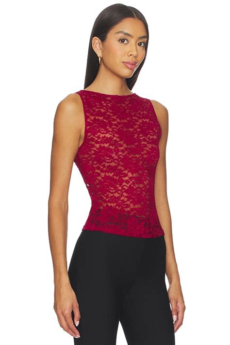 More To Come Iris Lace Top In Red Revolve