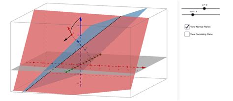 Osculating Plane As Intersection Of Normal Planes Geogebra Osculating Plane As Intersection Of Normal Planes Geogebra