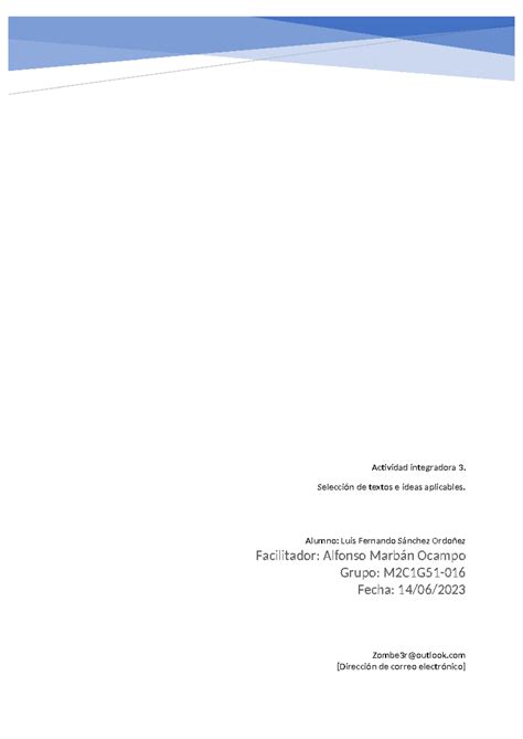 Integra 2 Literatura Ii Actividad Integradora 3 Selección De Textos E Ideas Aplicables