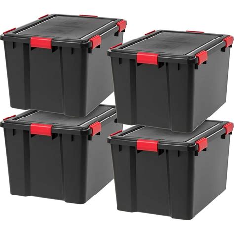 Usa Weatherpro 74 Qt Storage Bins With Lids 4 Pack Bpa Free Plastic