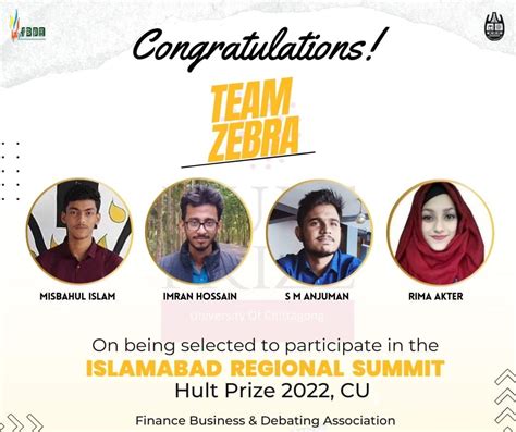 Mohammad Jubaer Hossain On Linkedin Fbda Cu Hultprize2022 Regionalsummit