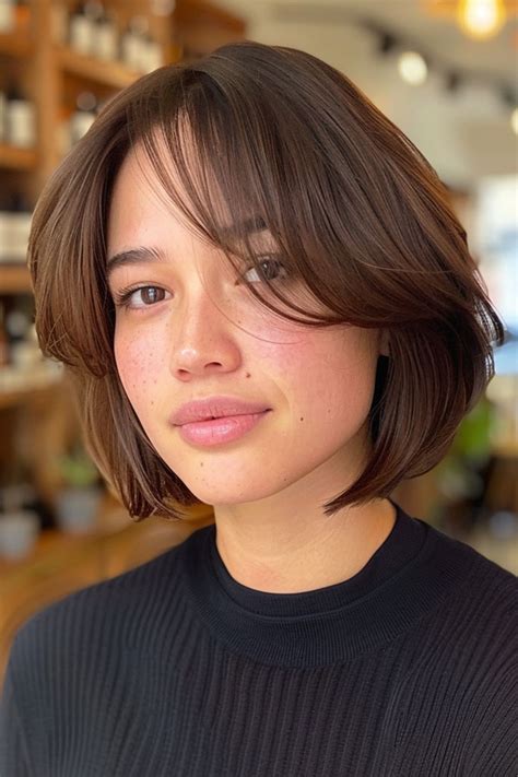 25 Trendy Bob Hairstyles Effortless Bob With Curtain Bangs