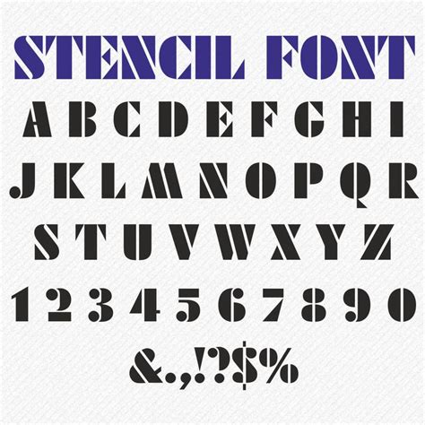 Stencil Font Svg Stencil Alphabet Svg Silhouette Stencil Font For