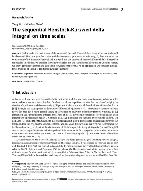 Pdf The Sequential Henstock Kurzweil Delta Integral On Time Scales