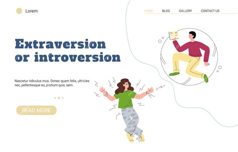 Premium Vector Extraversion Or Introversion Mbti Types Website Flat