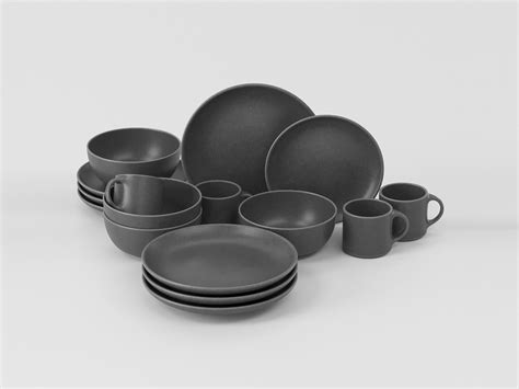 Free Dinnerware Set 3d Model On Behance