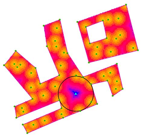 Algorithm Finding Largest Circle Which Entirely Included In Multipolygon And Not Containing