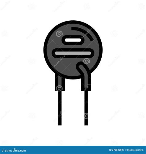 Thermistor Electronic Component Color Icon Vector Illustration Stock Vector Illustration Of