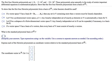 Solved Find The Dimension Of The Subspace Spanned By The Chegg Com