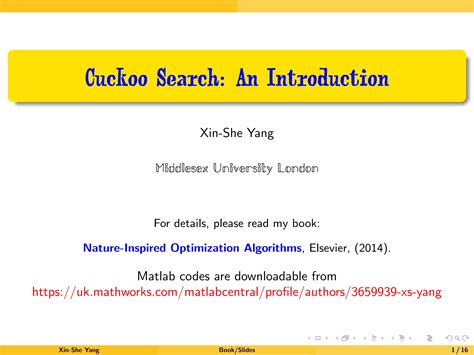 Cuckoo Search Algorithm An Introduction Pdf