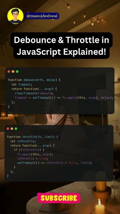 ⚡️ Debounce And Throttle In Javascript Explained 🧠shorts Viral