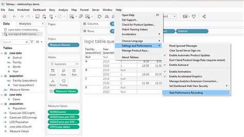 HER DATA LEARNS TABLEAU RELATIONSHIPS