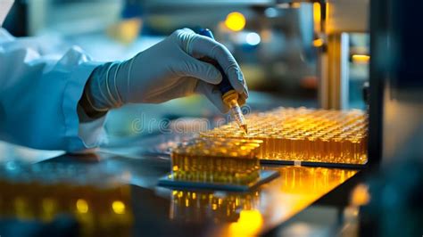 A Technician In A Production Facility Performing A Detailed Inspection