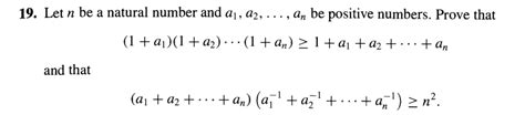 solved 19 let n be a a number and a1 a2 an be positive