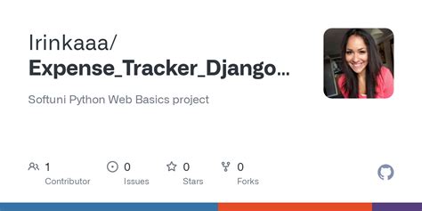 Github Irinkaaa Expense Tracker Django Project Softuni Python Web