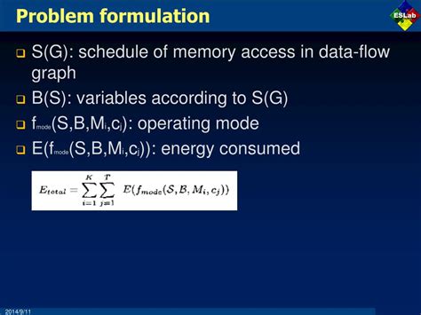 Ppt Memory Access Scheduling And Binding Considering Energy