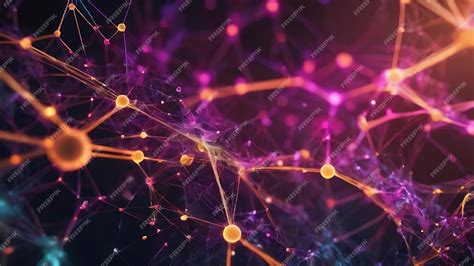 Premium Photo Abstract Background With Connecting Dots And Lines Network Connection Structure