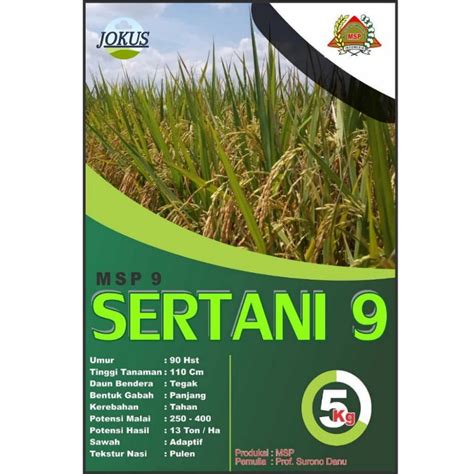 Jual Benih Padi Unggul Sertani Kg Bibit Padi Unggul Nasi Pulen Shopee Indonesia