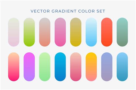 Premium Vector Gradient Color Set Element Set Gradient Shades Combination Vibrant Colorful