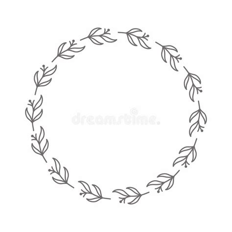 Circle Frame Leaves Stock Illustration Illustration Of Decoration