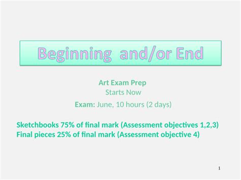Gcse Art Beginning And End Exam Theme Intro Teaching Resources