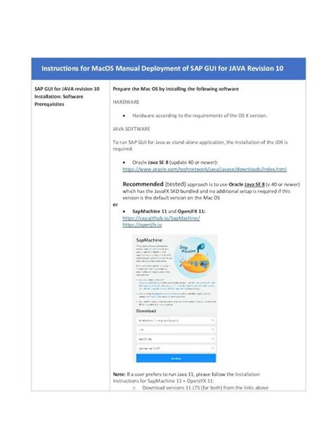 Pdf Instructions For Macos Manual Deployment Of Sap Gui For · 2 In The Sap Gui For Java