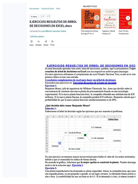 Pdf Ejercicios Resueltos De Arbol De Decisiones En Exceldocx Compress