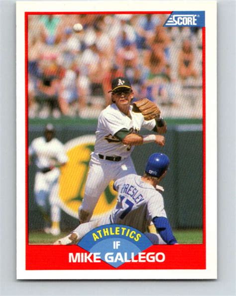 1989 Score 537 Mike Gallego Mint Oakland Athletics Hockey Card World Inc