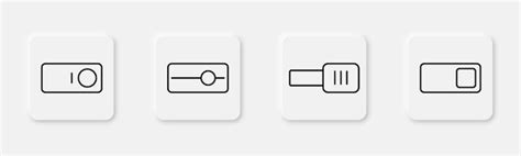Premium Vector Outline Toggle Icon Set Switch Toggle Slider Turn Off And On Toggle Outline