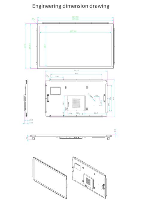 49 Inch Stable Aluminum Alloy Graphic Display Videos Supplier Desktop Tv Tft Lcd Monitor Touch