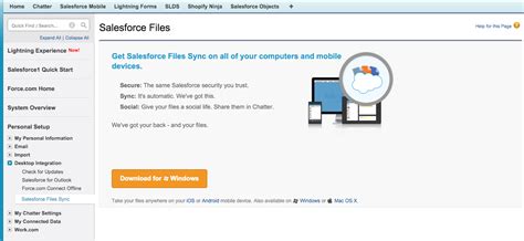 Chatter How To Enable Salesforce File Sync Salesforce Stack Exchange