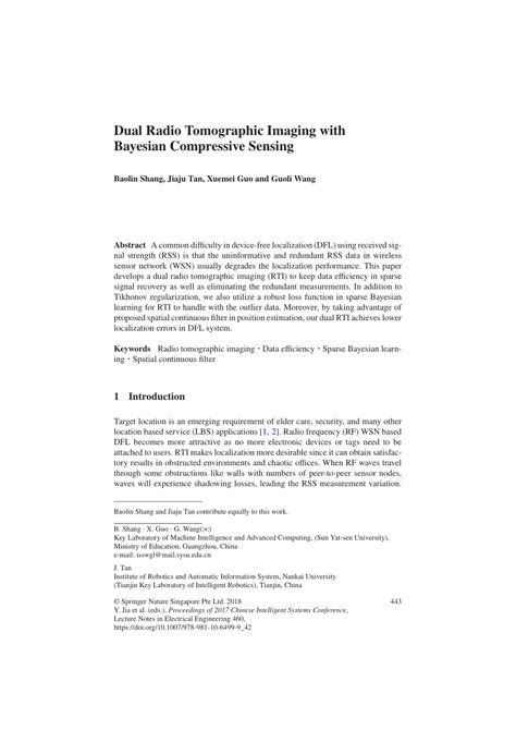 Pdf Dual Radio Tomographic Imaging With Bayesian Compressive Sensing