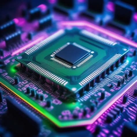 Premium Photo Integrated Microchip Circuit Board For Server Central Computer Processor