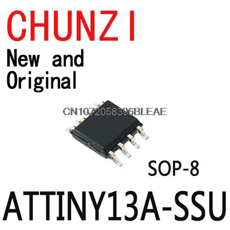 5pcs New And Original Attiny13 Attiny13a Tiny13a Mcu Avr 1k Flash 20mhz Ic Sop 8 Attiny13a 