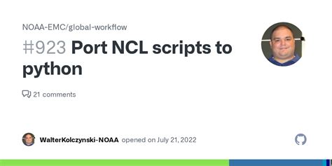 Port Ncl Scripts To Python · Issue 923 · Noaa Emcglobal Workflow · Github