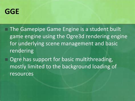 Ppt Parallel Game Engine Design Powerpoint Presentation Free Download Id1305326
