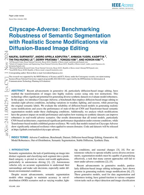 Pdf Cityscape Adverse Benchmarking Robustness Of Semantic Segmentation With Realistic Scene