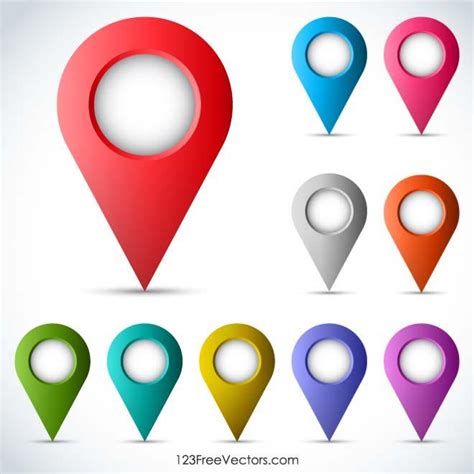 Location Pins Pack Ai Royalty Free Stock SVG Vector