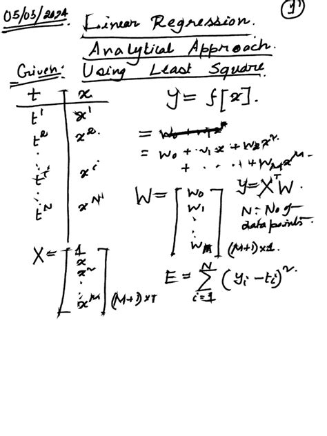 Linear Regression Analytical Closed Form 05052024 05052024100751 Pdf