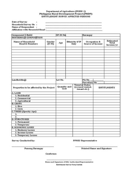 Prdp Form 1 Download Free Pdf Food Industry Land Management